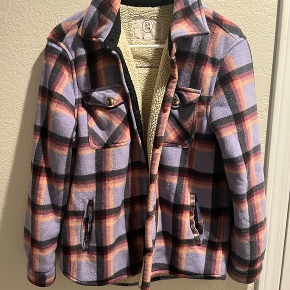 Sage Collective | Jackets & Coats | Sage Collective Purple Plaid ...